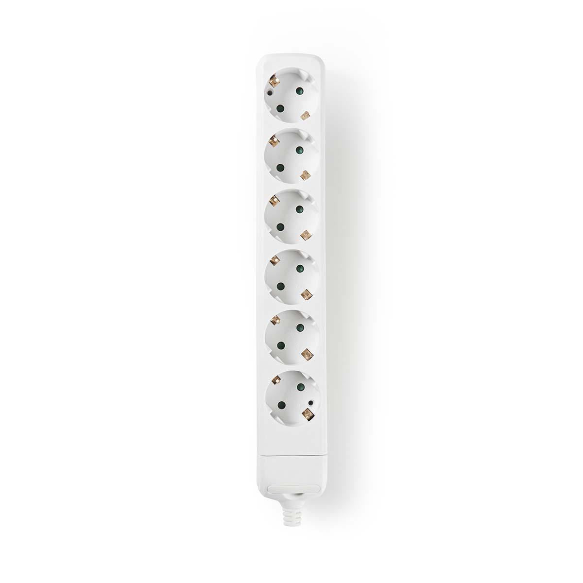 Nedis EXSO600F1WT | Extension Socket | Type F (CEE 7/7) | 6-Way | 3680 ...